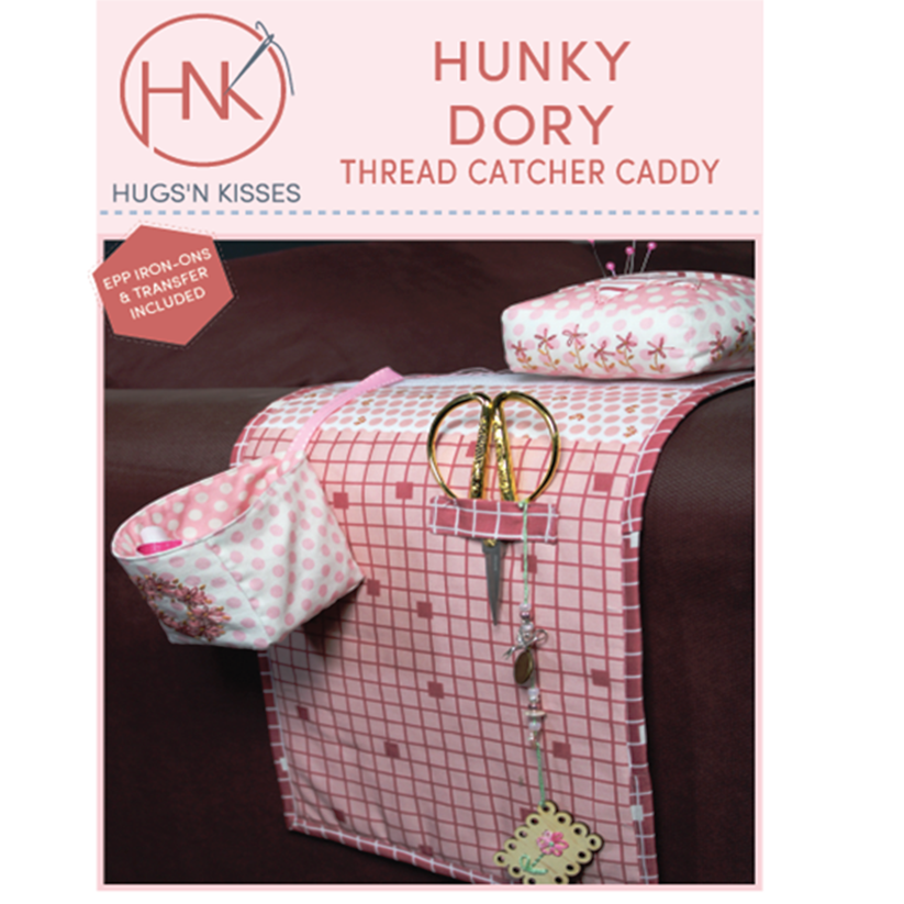 Hunky Dory thread catcher caddy English Paper Pieced Hugs 'N Kisses pa ...